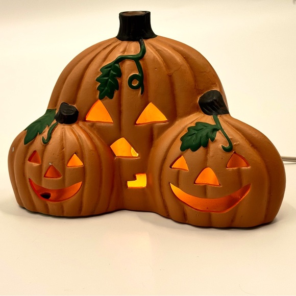 Holiday | Vintage Spooky Lite Jack Olantern Pumpkin Trio Halloween ...